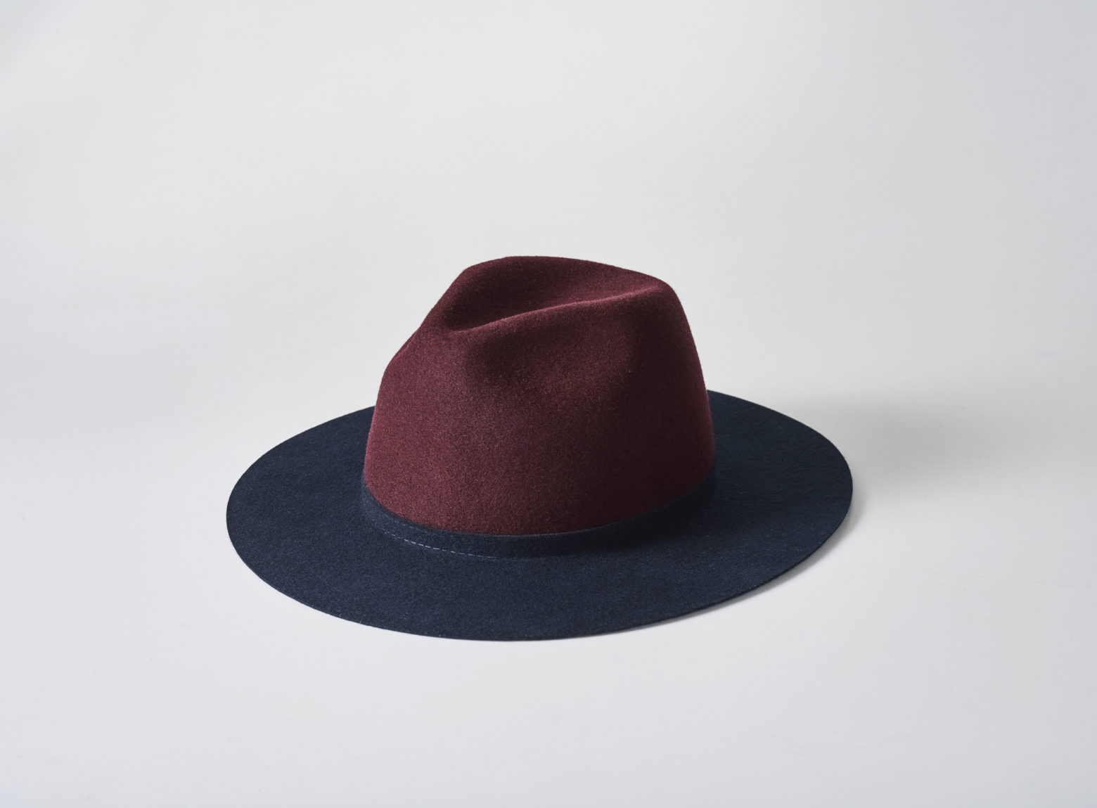 bi-color hat(Wine×Navy) | TAH